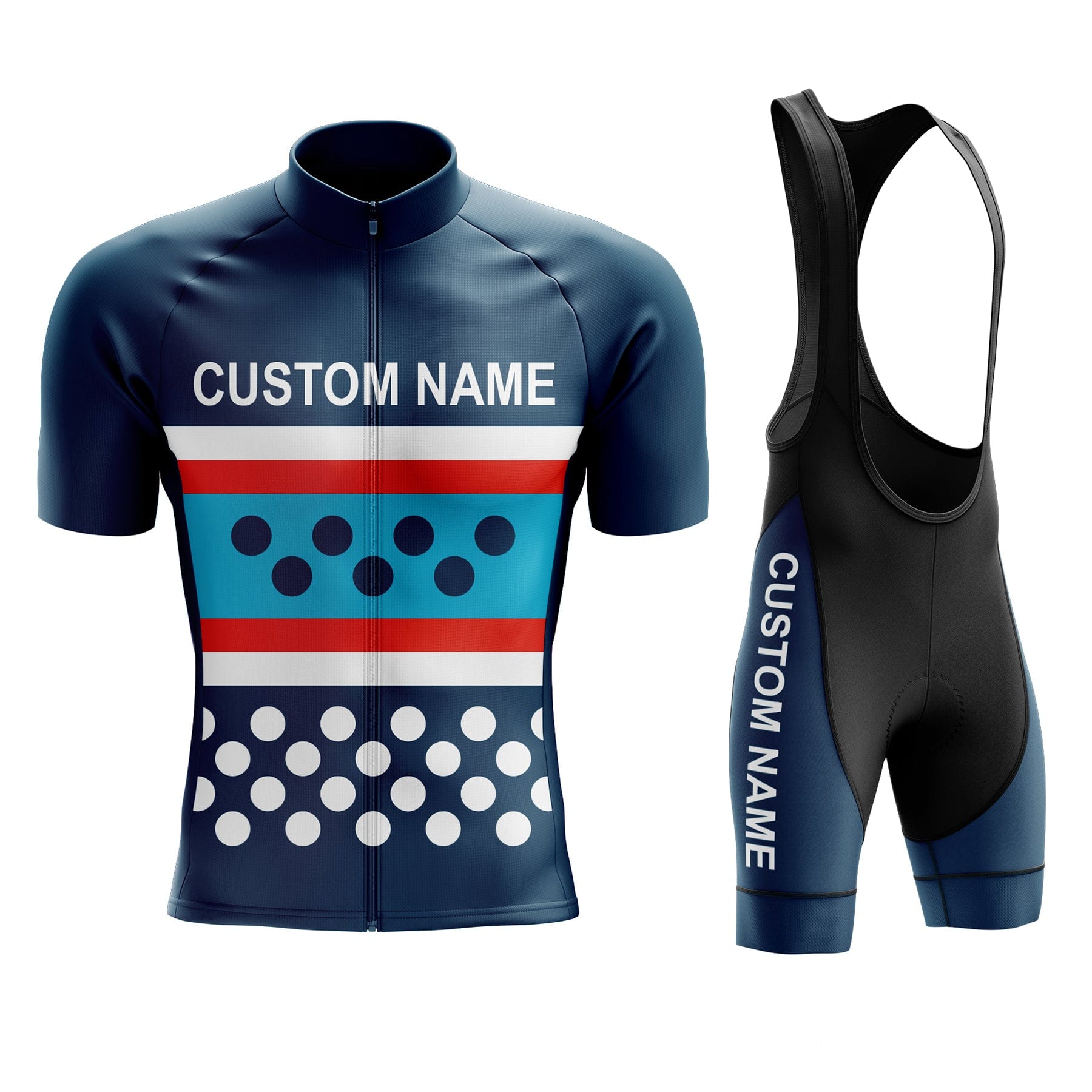 Custom Blue Cycling Jersey or Bib Shorts – Montella Cycling