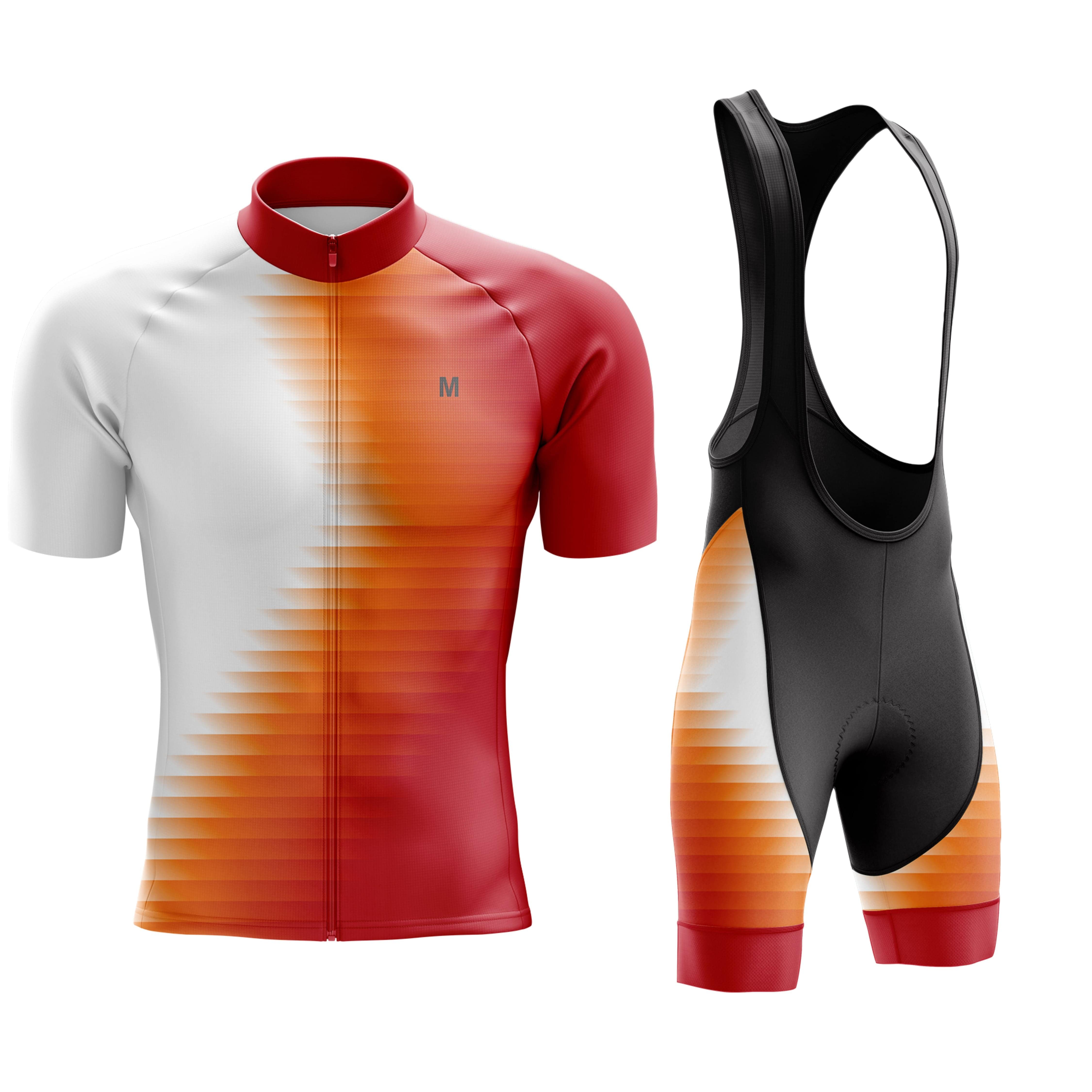 Men's Orange Side Cycling Jersey or Bib Shorts – Montella Cycling
