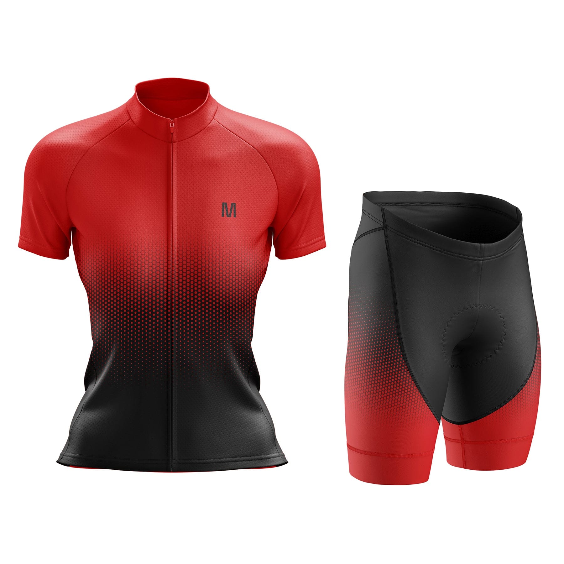 Women's Red Gradient Cycling Jersey or Shorts – Montella Cycling