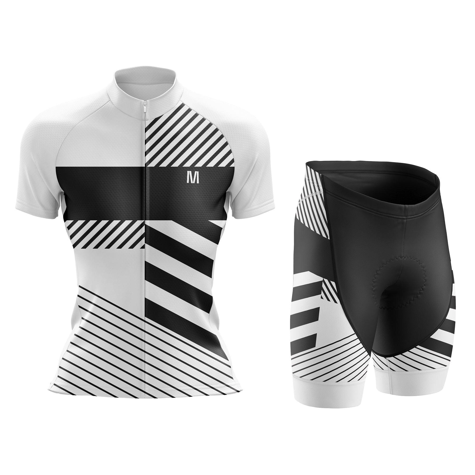 Women's White Black Cycling Jersey or Shorts – Montella Cycling