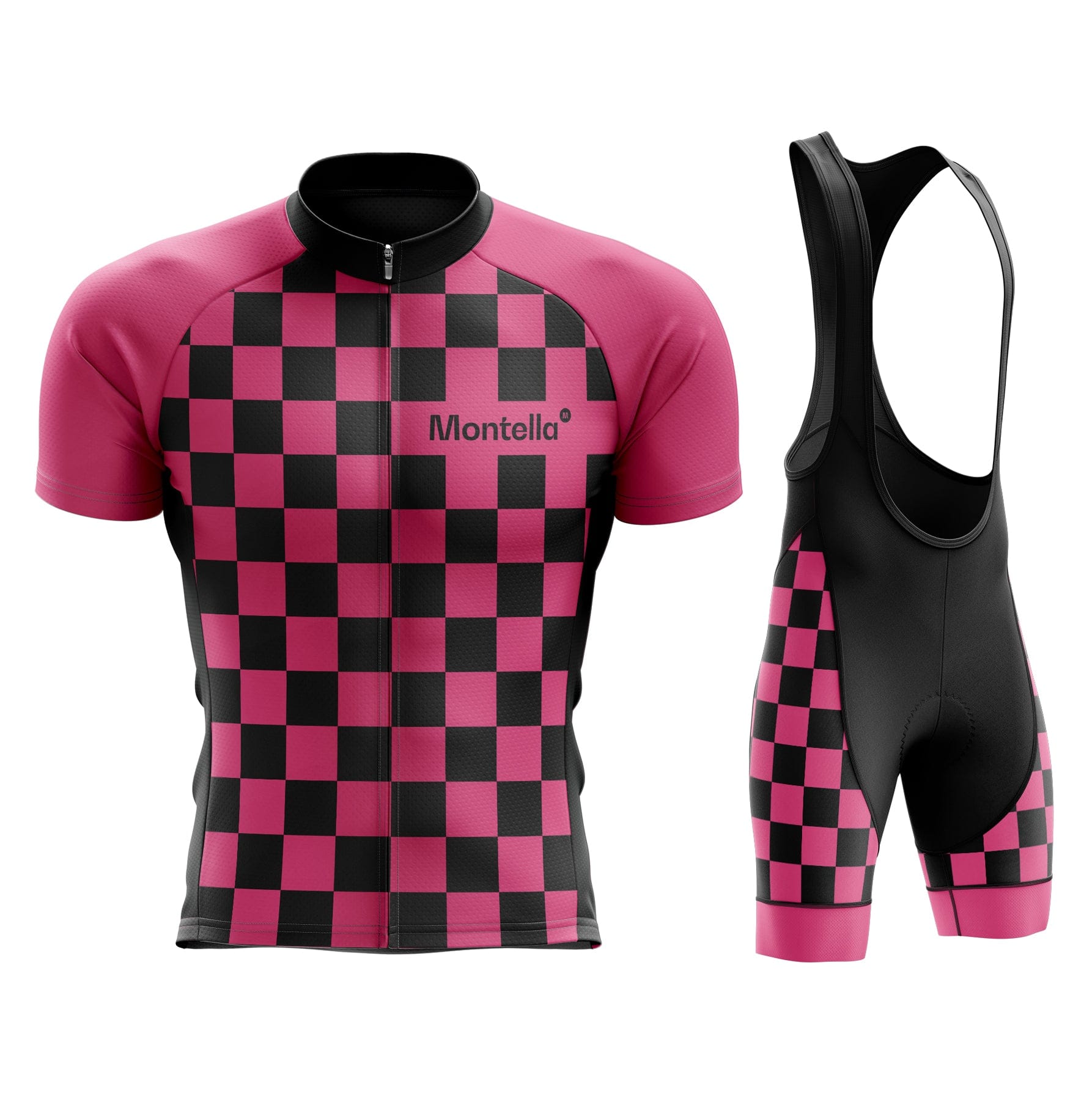 Men's Pink Squares Cycling Jersey or Bib Shorts – Montella Cycling