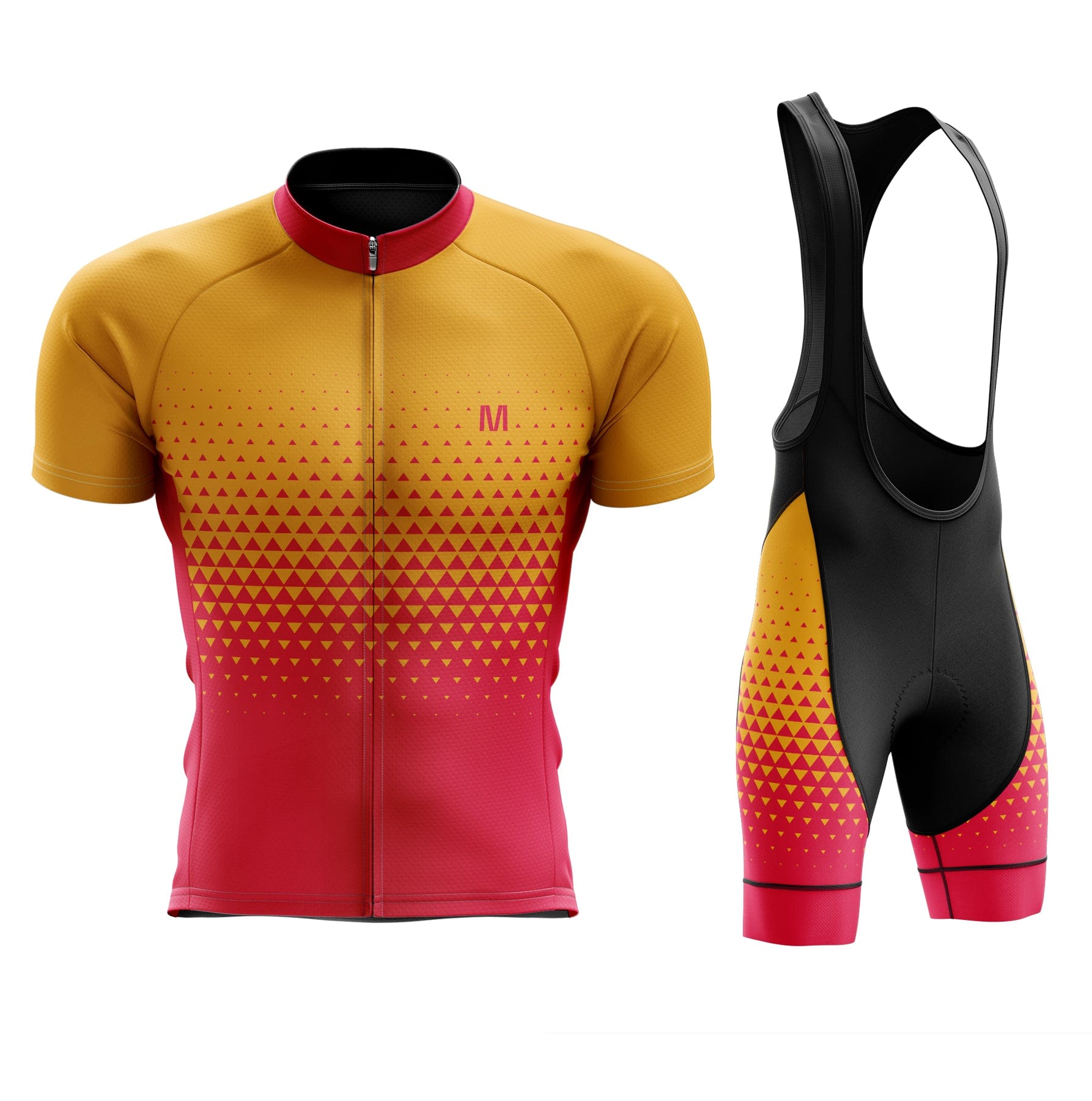 Men's Yellow Gradient Cycling Jersey or Bib Shorts – Montella Cycling