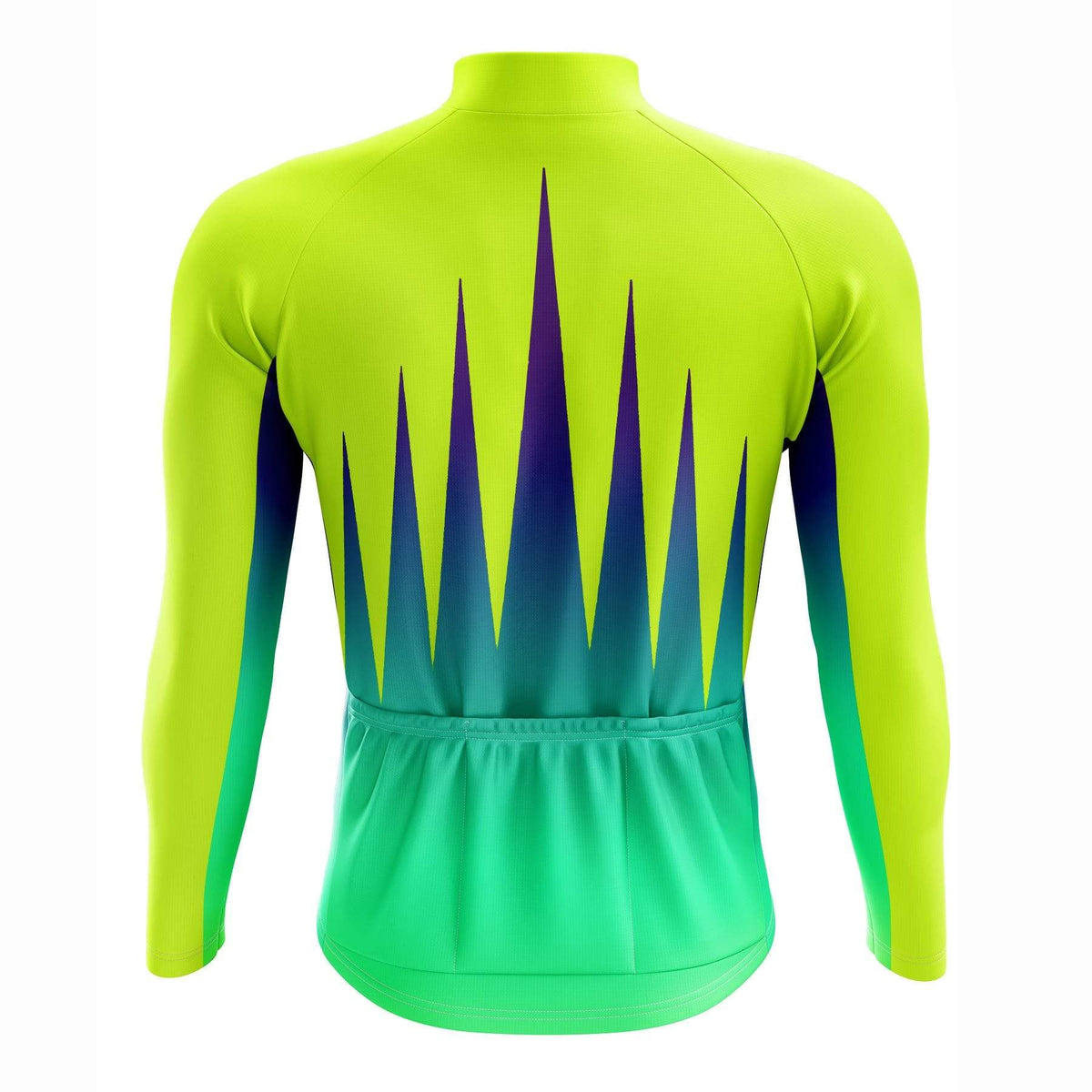 Neon Yellow Spikes Men's Long Sleeve Cycling Jersey – Montella Cycling